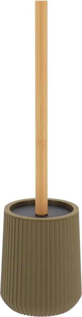 WC kartáč Roza, olivová/s dřevěnými prvky