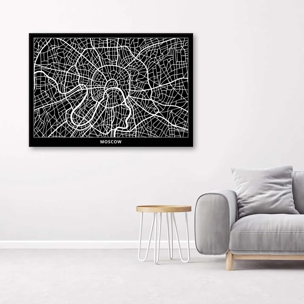 Obraz na plátně Mapa města Moskva - 60x40 cm