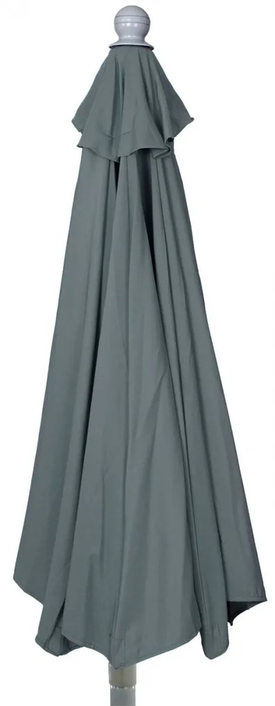 Slunečník půlkruh Parla - polyester/hliník - 300cm antracit se stojanem