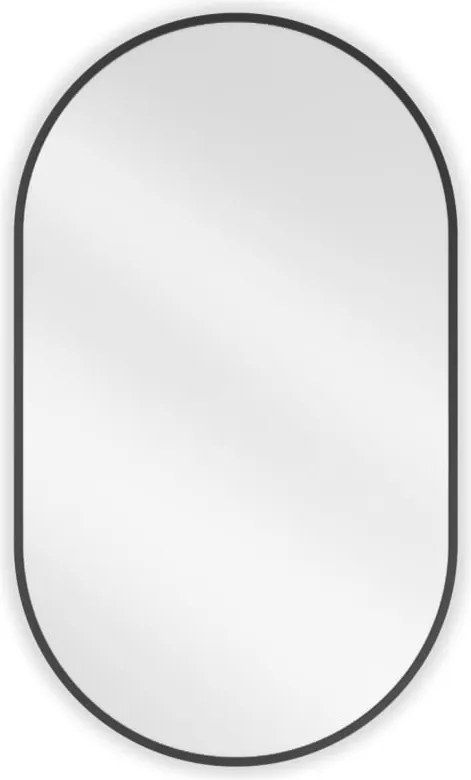 Mexen Loft oválné koupelnové zrcadlo 85 x 50 cm, černý rám - 9851-085-050-000-70