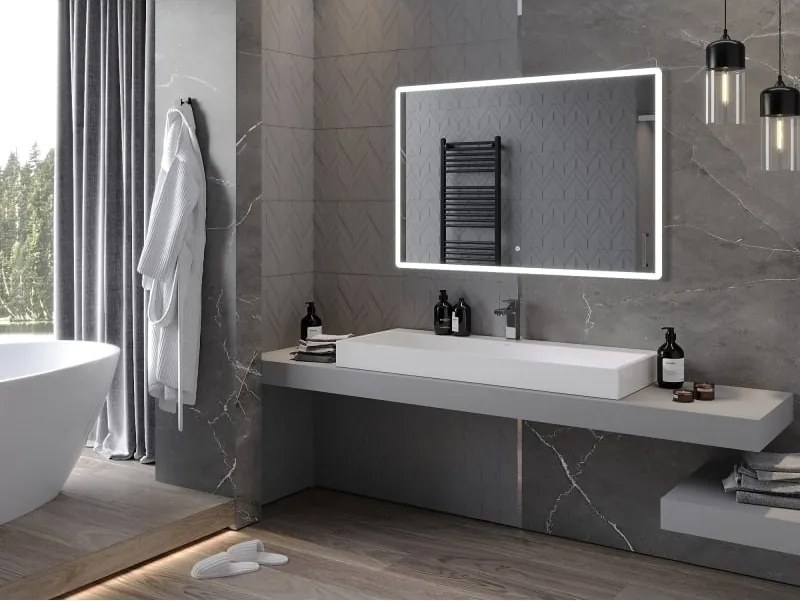 Mexen Navia zrcadlo do koupelny s podsvícením 120 x 80 cm, LED 6000K, antifog - 9803-120-080-611-00