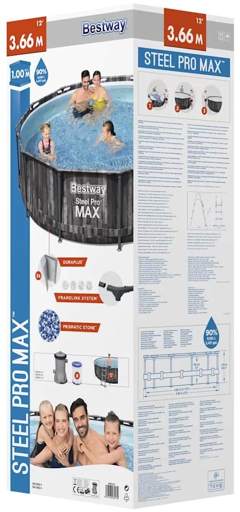 Bestway Bazénový set Steel Pro MAX 366 x 100 cm