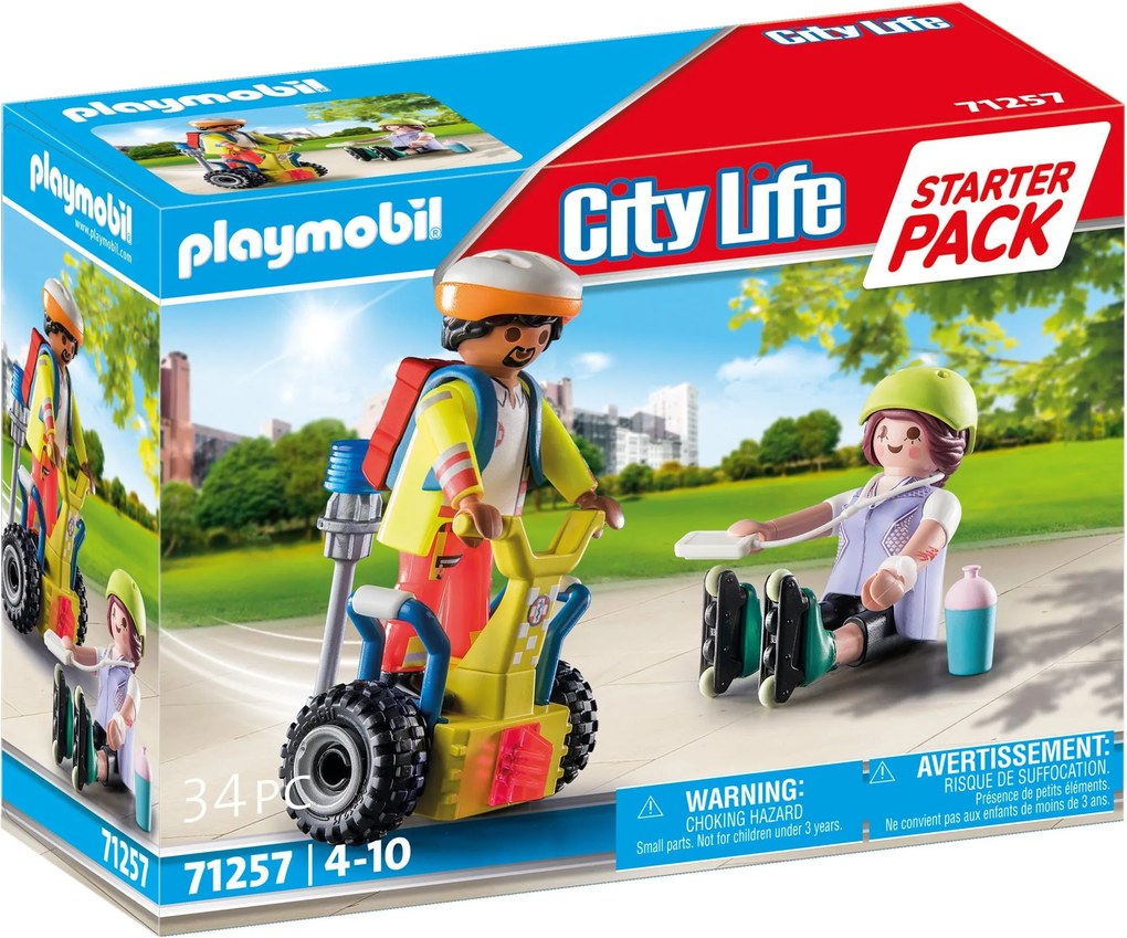 Stavebnice playmobil 71257 starter pack záchrana se segwayem