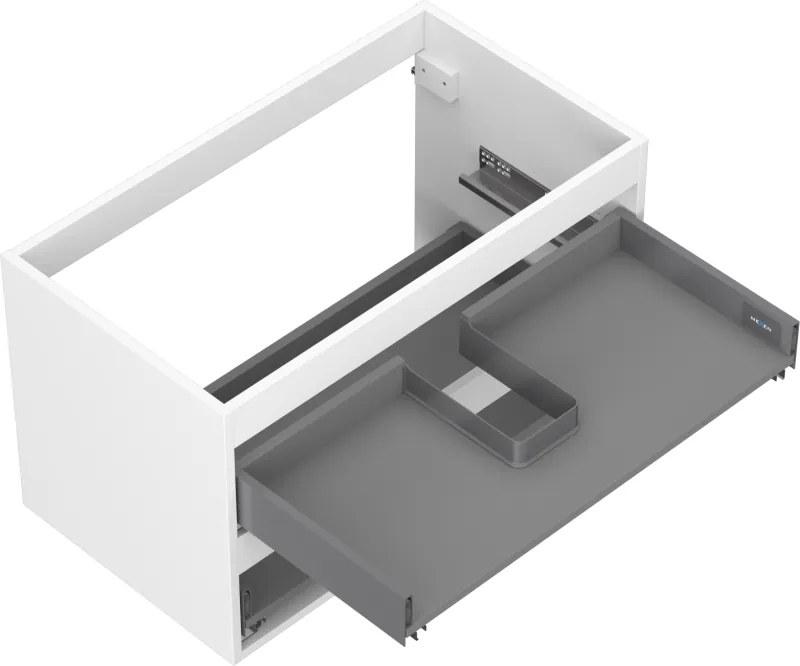 Mexen Box-A, závěsná skříňka 80 cm, 2 zásuvky, bílá matná, 91AX0-0800-470-2-01
