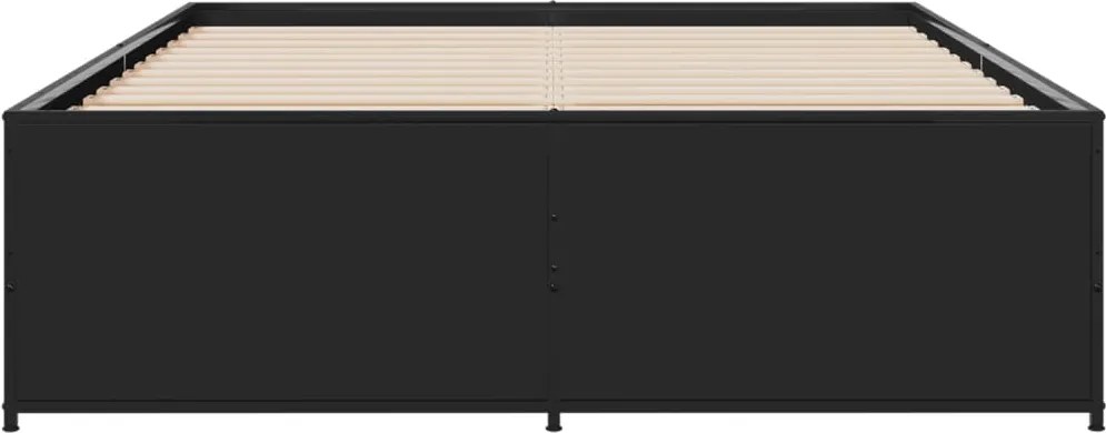 Rám postele černý 120 x 190 cm kompozitní dřevo a kov 3279907