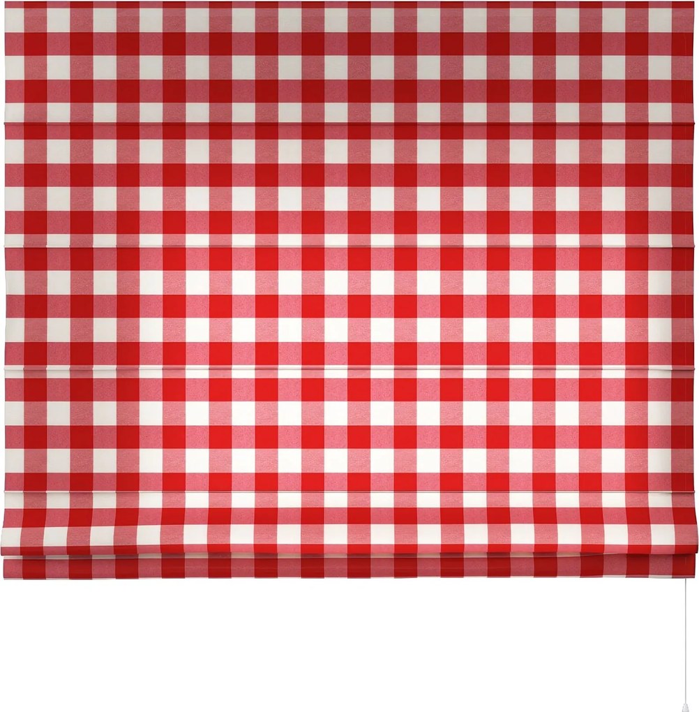 Římská roleta Capri barva červená látka vzorované