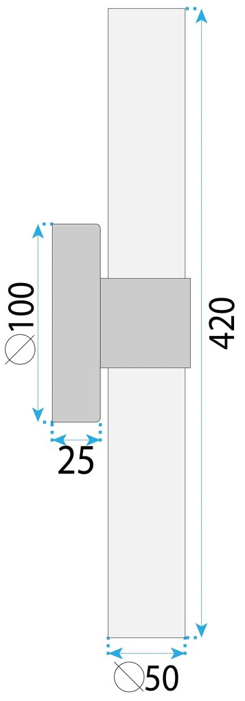 Toolight Moderní nástěnné LED osvětlení D50 LHJ070-W růžová zlatá