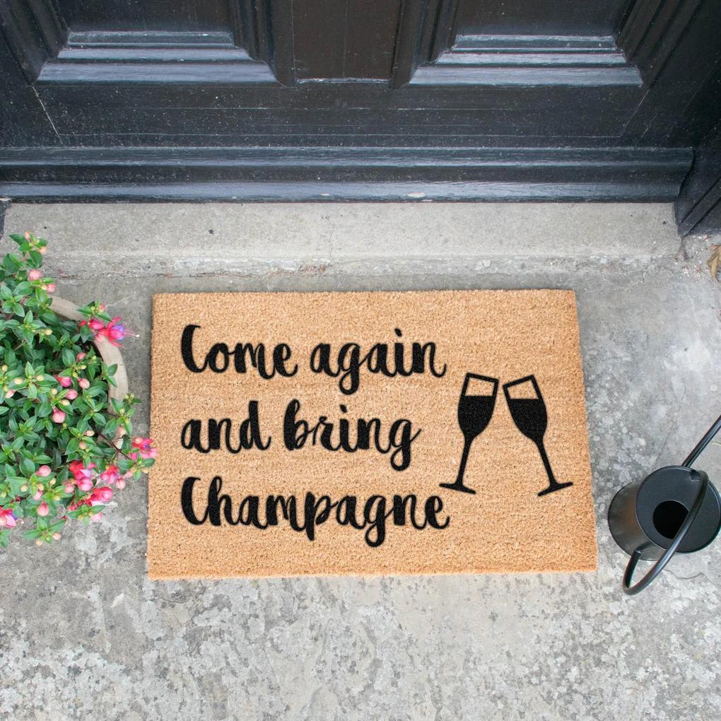 Artsy Doormats Rohožka Bring Champagne, hnědá barva, přírodní barva