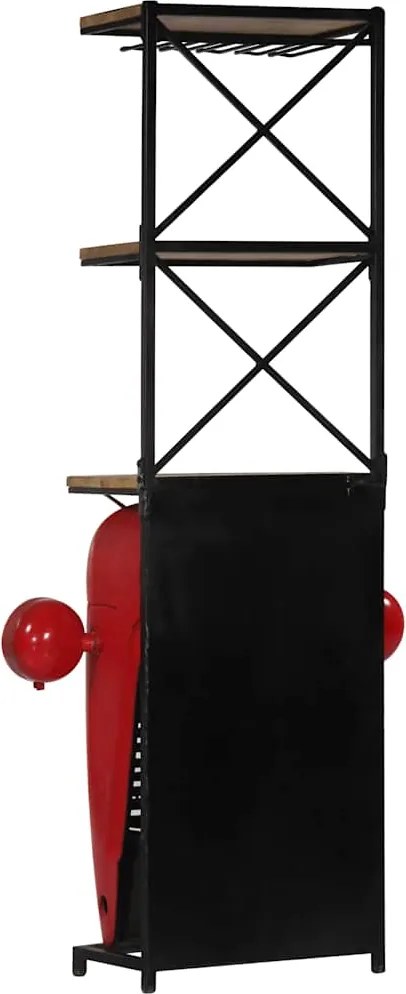 Stojan na víno traktor 49 x 31 x 172 cm masivní mangovník 247871