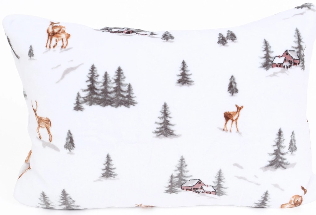 MK Lůžkoviny Povlak na polštář mikroplyš Exclusive 40 x 60 cm - Zimní les