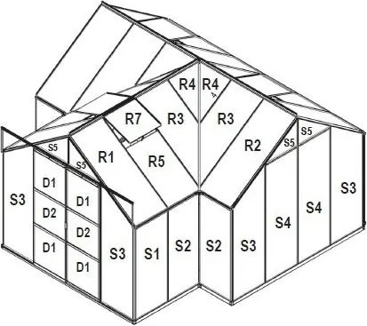 LANIT PLAST, s.r.o. náhradní prosklení pro skleník VITAVIA SIRIUS PC 6 mm LG3049