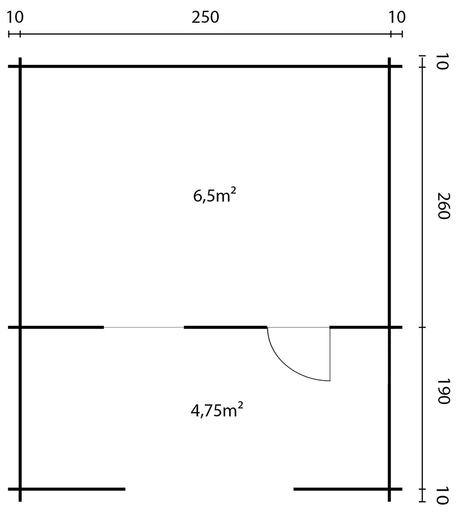 Domek Alexandra 270x470cm, 2m terasa, 28mm