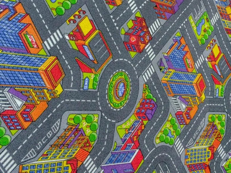 ASSOCIATED WEAWERS DĚTSKÝ METRÁŽOVÝ KOBEREC BIG CITY 97 vícebarevný BARVA: Vícebarevný, ŠÍŘKA: 4 m