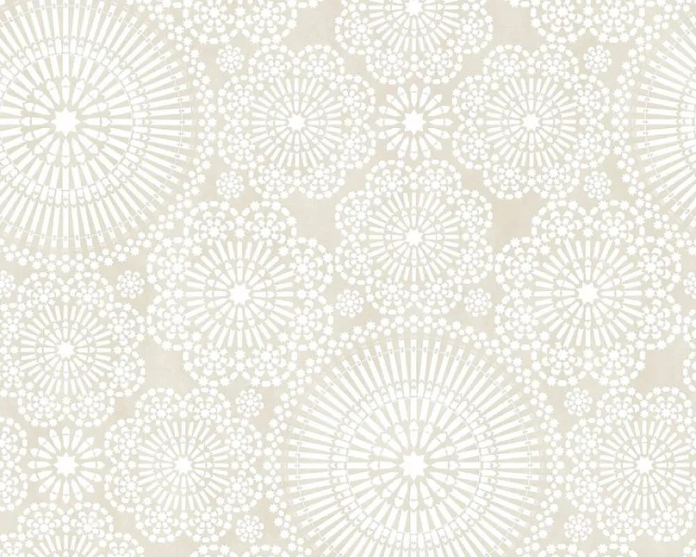 Vliesová tapeta 36295-3 bílé květy, krajka / Vliesové tapety na zeď 362953  Cozz (0,53 x 10,05 m) A.S.Création | BIANO