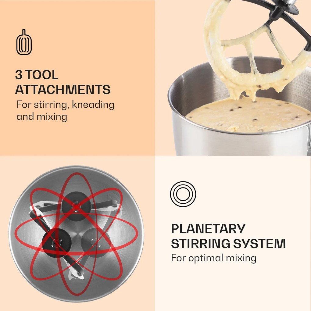 Klarstein Bella, kuchyňský robot, 1800 W, 2,7 HP, 5,2 l