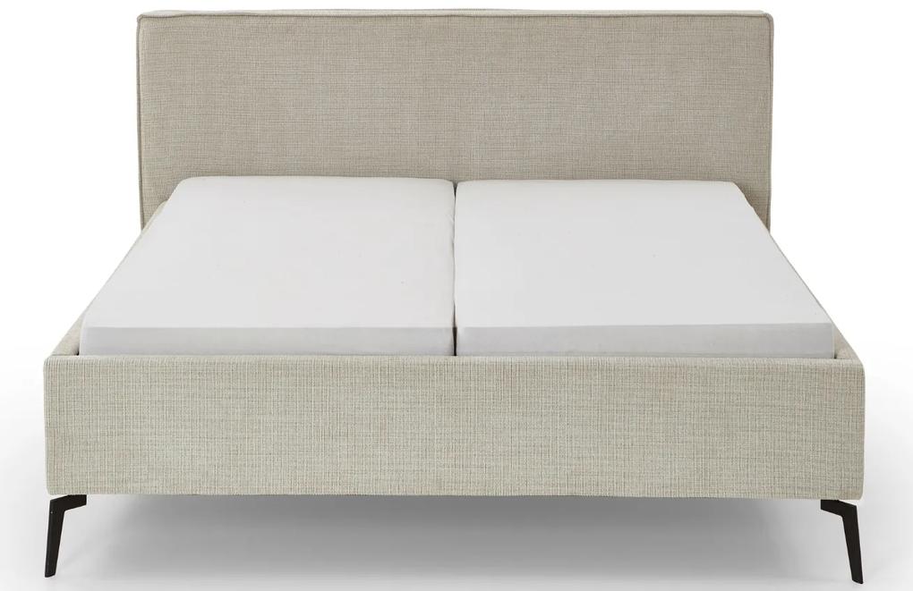 Krémová čalouněná dvoulůžková postel Meise Möbel Riva 160 x 200 cm