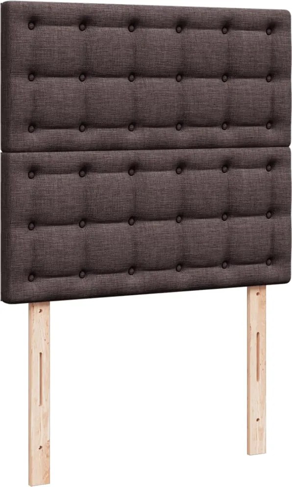 Box spring postel s matrací tmavě hnědá 90x200 cm textil 3291180