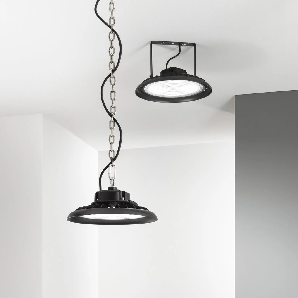 FAN LED-AVATAR-100 Průmyslové závěsné svítidlo HIGH‑BAY AVATAR, černý hliník, 100 W, 4000 K, IP65 - FANEUROPE