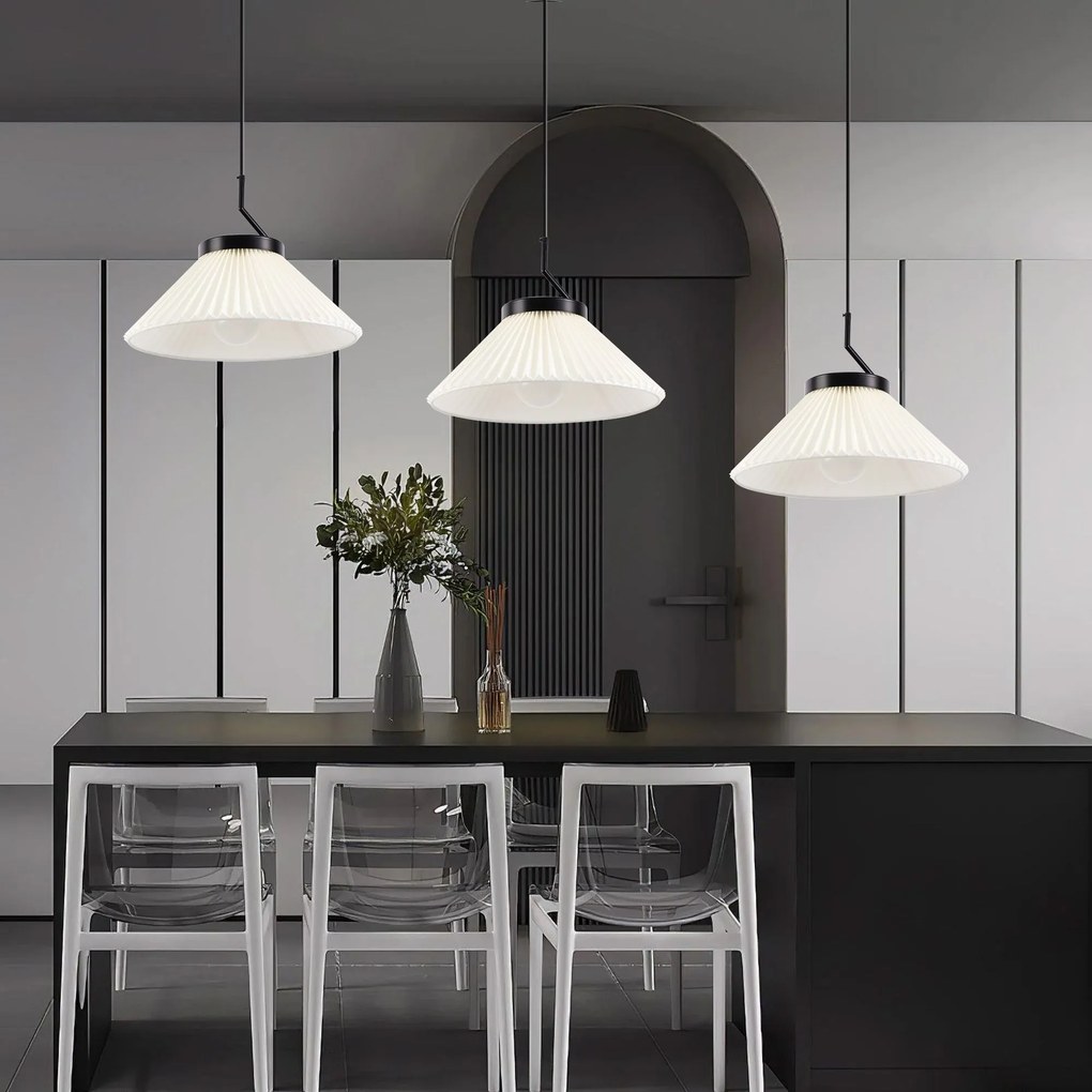 Toolight Moderní designové závěsné svítidlo Black APP1670-1CP