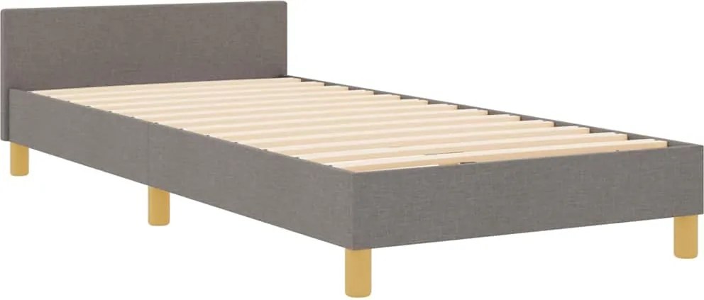 Rám postele s čelo Taupe 100 x 200 cm textil 3344708