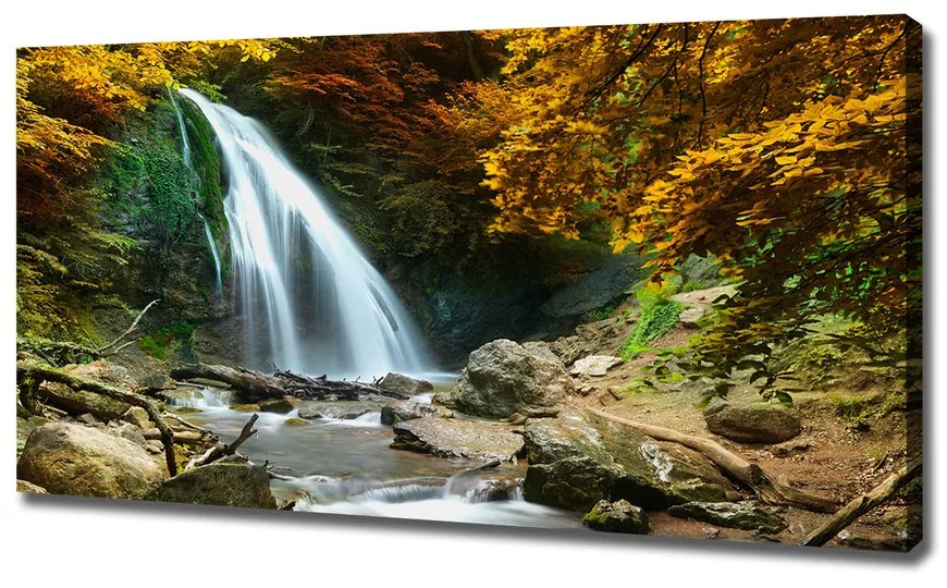 Wallmuralia Foto obraz na plátně Vodopád v lese 120x60 cm