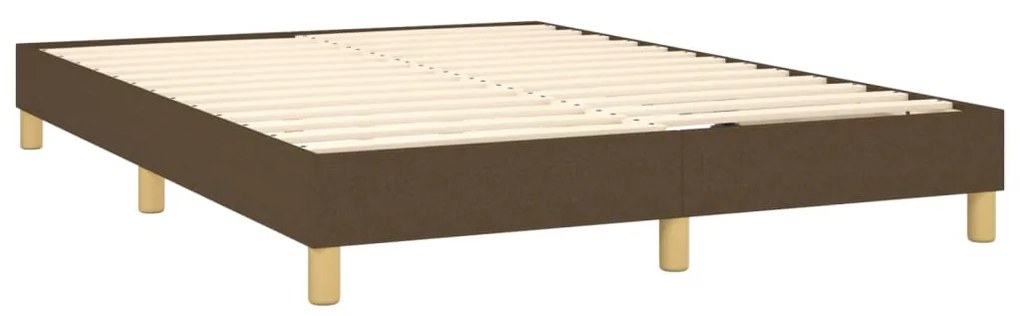 Box spring postel s matrací tmavě hnědá 140x200 cm textil,  3130116 HangarStore.cz