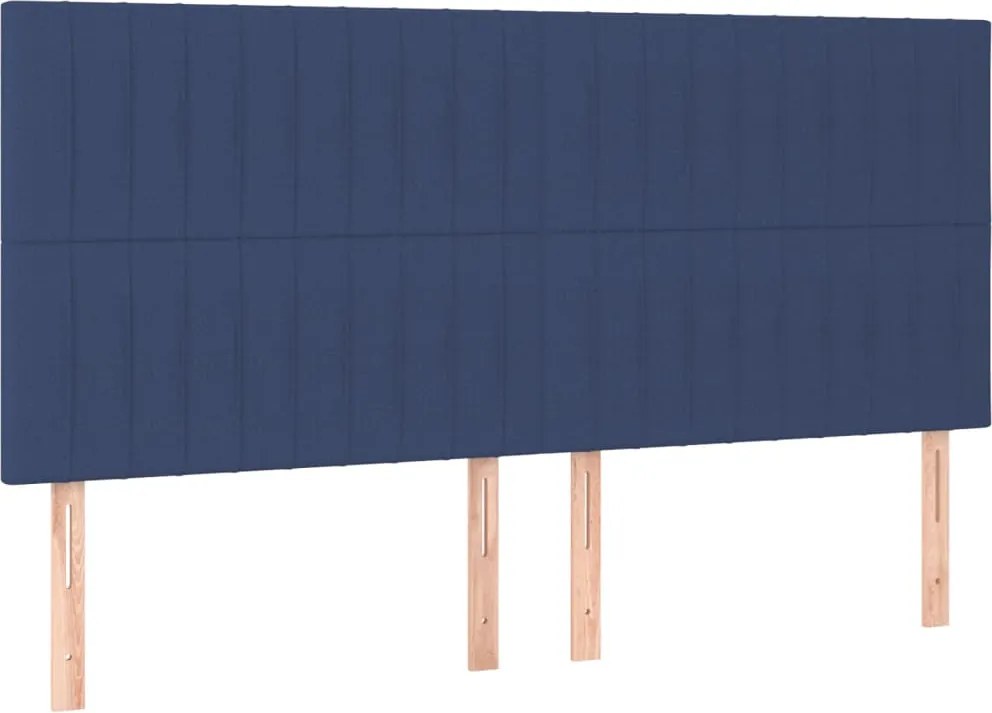 Box spring postel s matrací modrá 160x200 cm textil 3132167