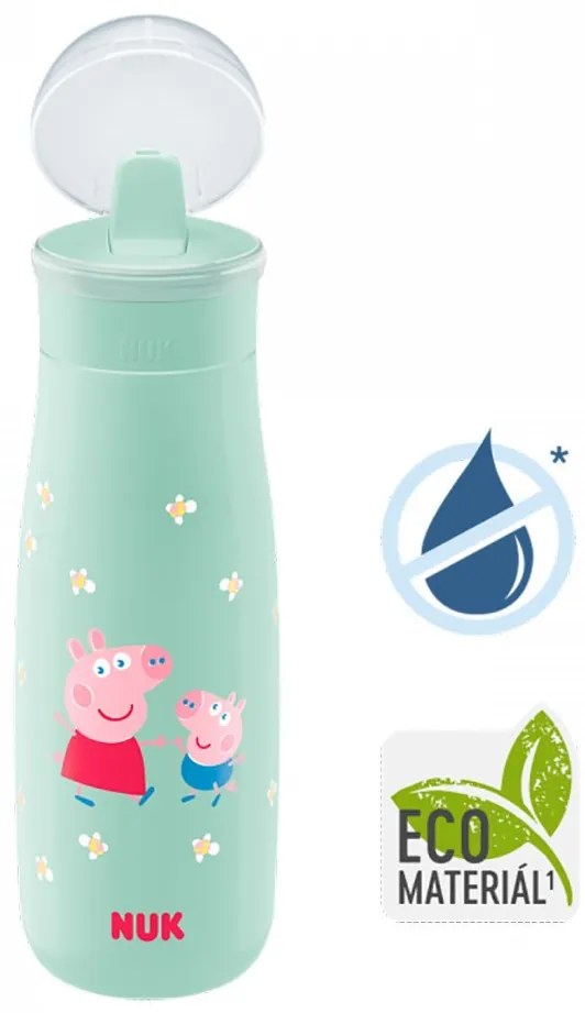 Dětská láhev NUK Mini-Me Flip Peppa Pig 450 ml 12+ m Barva: zelená