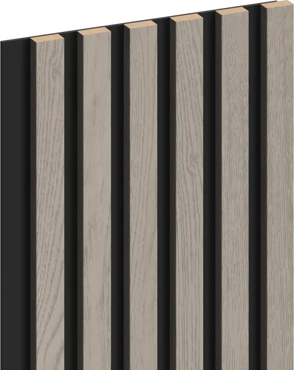 Mexen Lam-B, akustické stěnové lamely 275 × 30 cm, HDF deska 4 mm, technická dýha, dub popelavý, S100-275307-3015-005