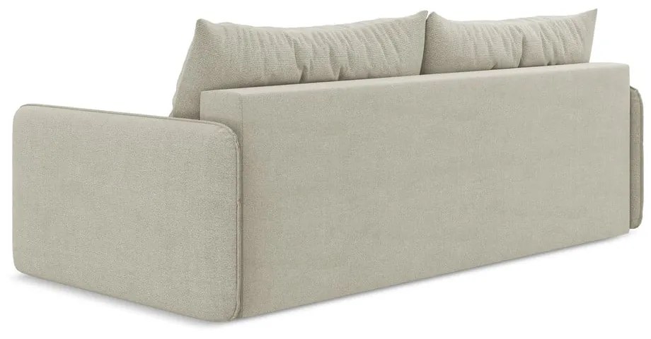 Krémová rozkládací/s úložným prostorem pohovka 216 cm Nanea – Makamii