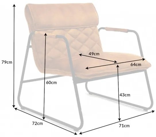 Designové křeslo Derrick hročicově žlutý samet