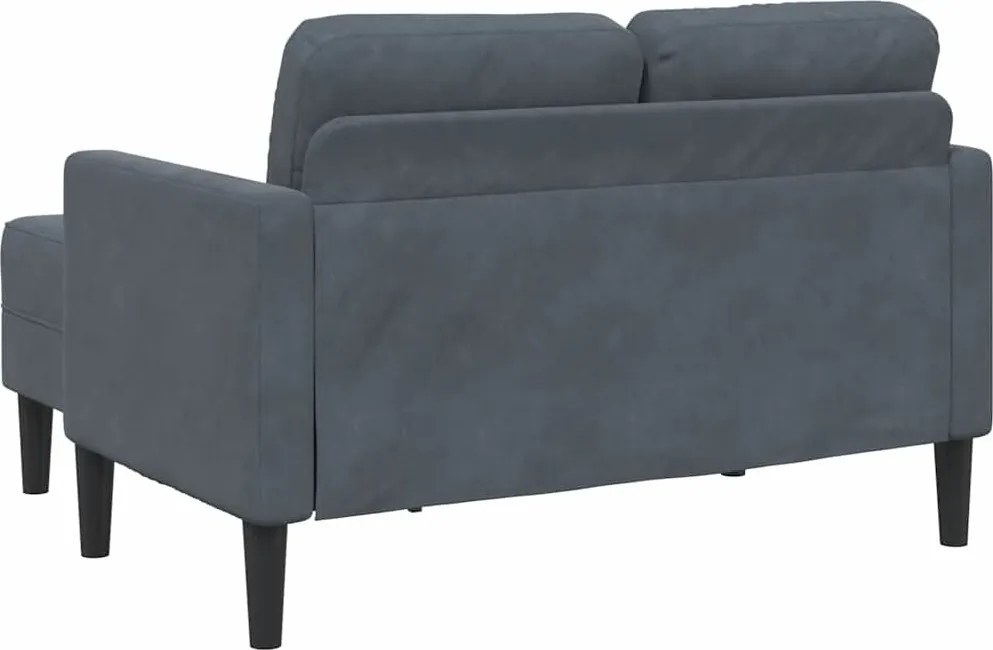 vidaXL Dvoumístná pohovka s lehátkem ve tvaru L 125 cm samet [4107072] Barva: vínová červená