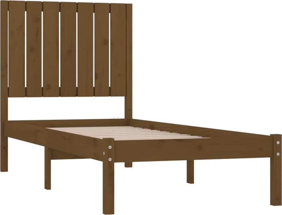 vidaXL Rám postele masivní dřevo 75 x 190 cm Small Single [3104377] Barva: Bílá
