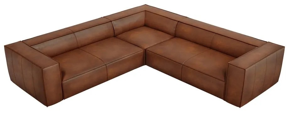 Koňakově hnědá kožená rohová pohovka (variabilní) Madame – Windsor &amp; Co Sofas