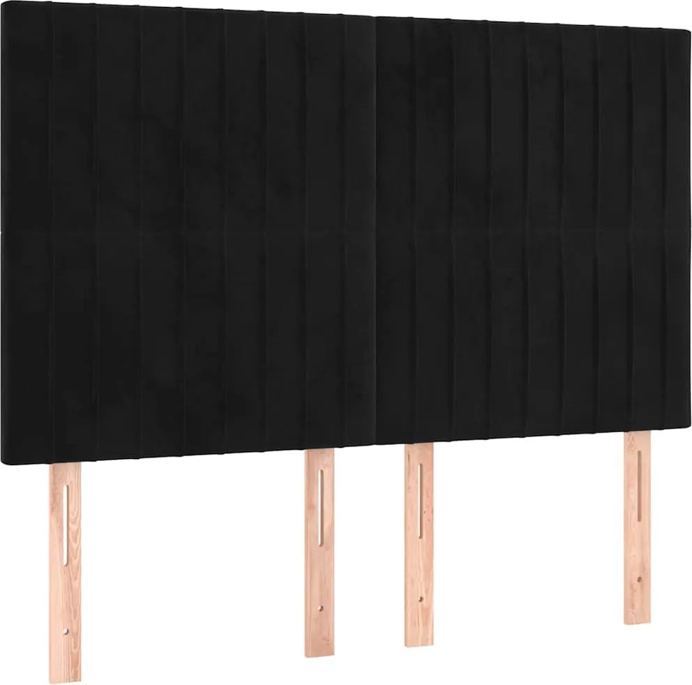 Box spring postel s matrací černá 140x200 cm samet 3132803