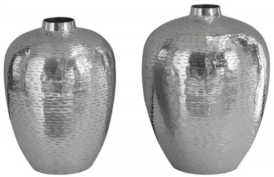 2 dílný set stříbrných váz Oriental 31 cm