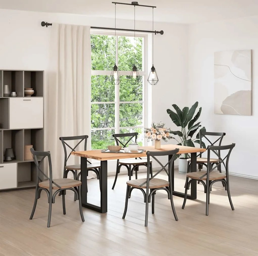 vidaXL Nohy k jídelnímu stolu ve tvaru U, 2 ks, ocel, 70 x (72-73) cm, ocel [4013185] Barva: antracitová