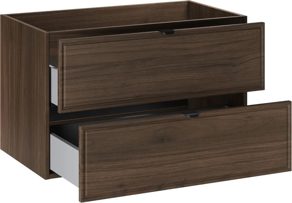 Koupelnová sestava Villa s deskou a skříňkami 80 cm ořech