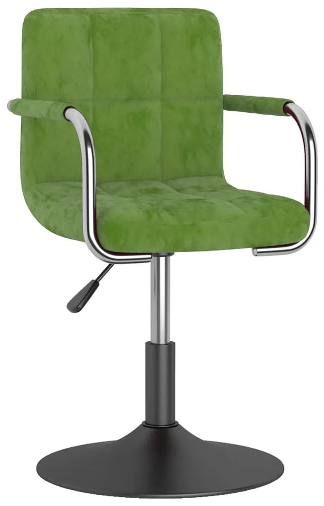 334608 vidaXL Barová židle světle zelená samet