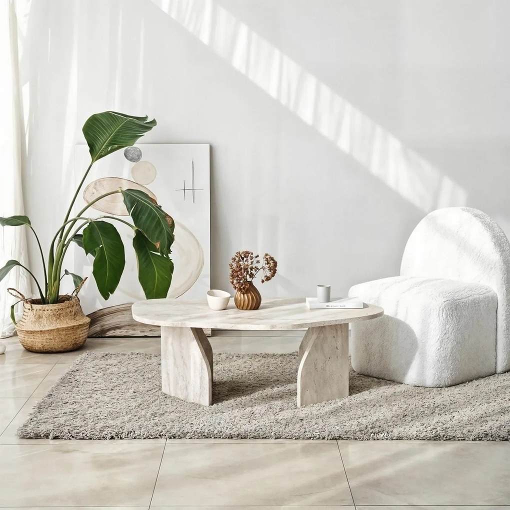 Konferenční stolek Rock Travertine