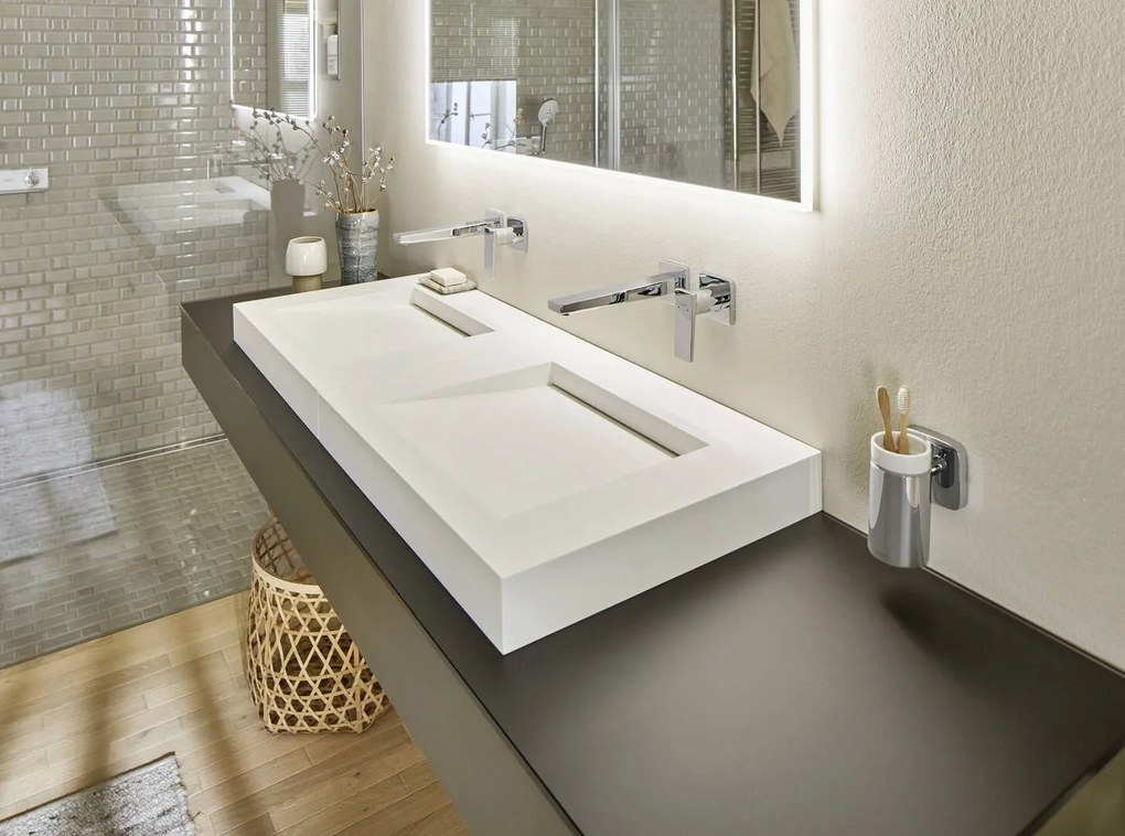 Hansgrohe Metropol, umyvadlová baterie pod omítku 225 mm, 2-otvorová instalace, chromová, 32526000