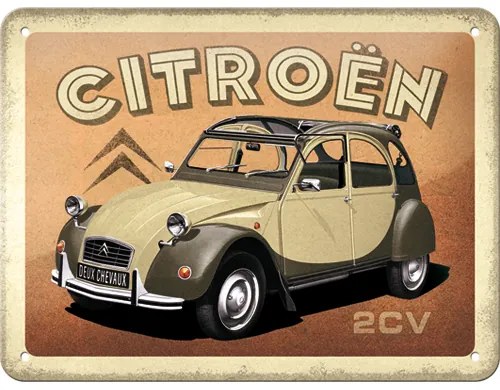 Postershop Plechová cedule: Citroën 2CV - 20x15 cm