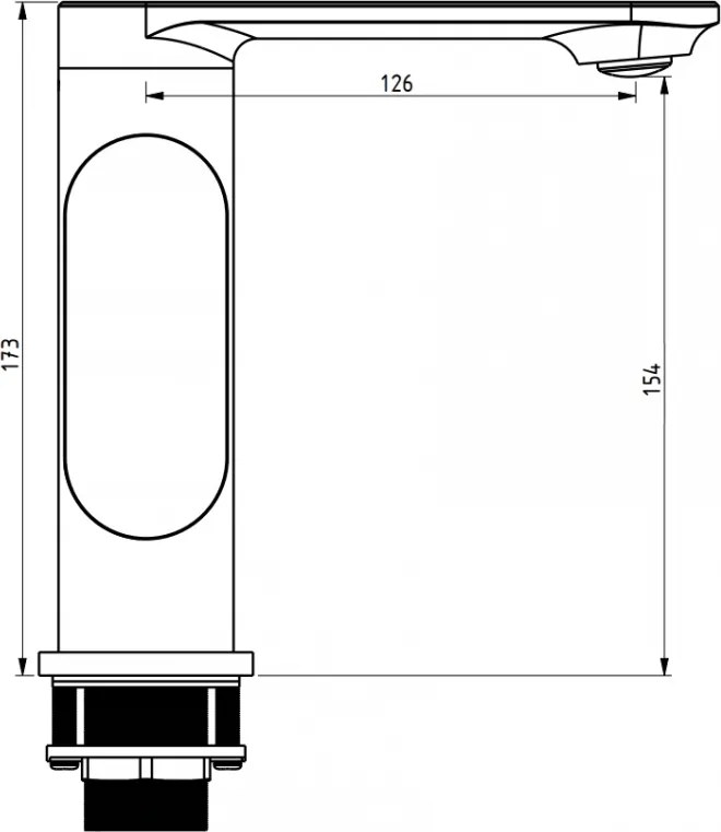 Mexen MILO - Umyvadlová baterie, Černá,71305-70