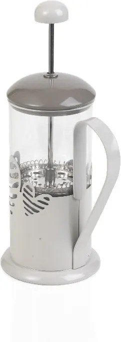 Bílý French Press na kávu či čaj Brandani Batticuore, 350 ml