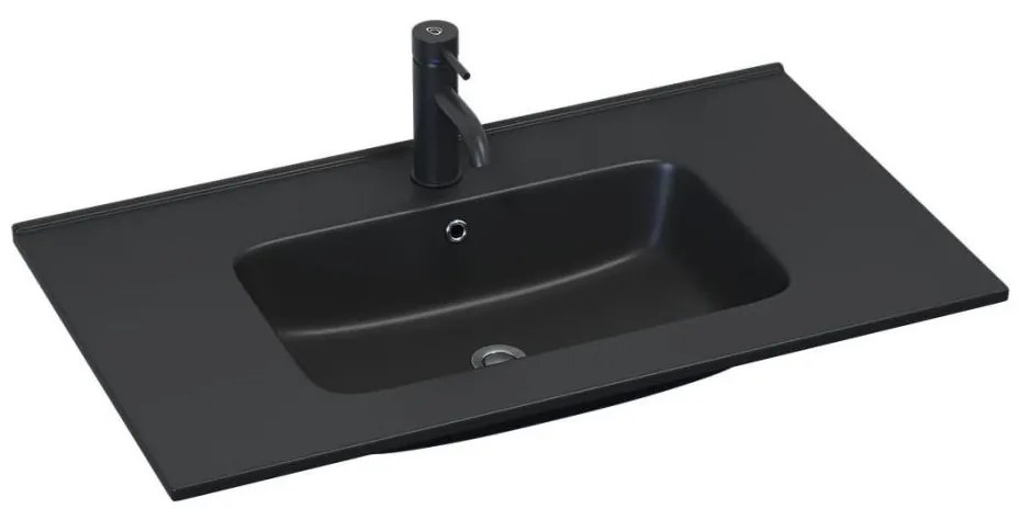 BATH DELUXE 06-080-27-02-00 - Zápustné umyvadlo HYGE 81x46 cm keramika/černá 06-080-27-02-00