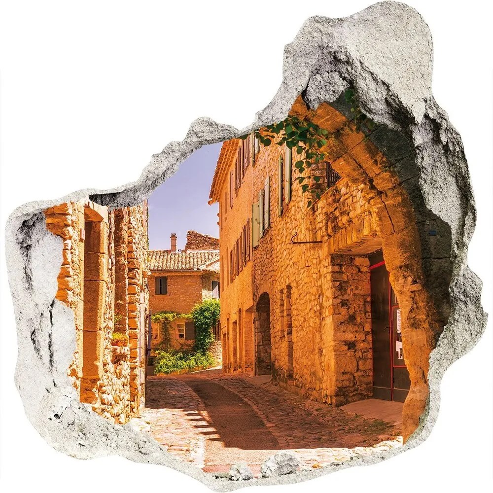 Wallmuralia Fototapeta díra na zeď 3D Romantická ulička 75x75 cm