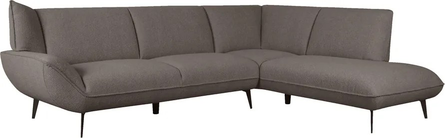 LABEL51 Pohovka do tvaru L PESARO hnědá 247cm pravá MS-81.020