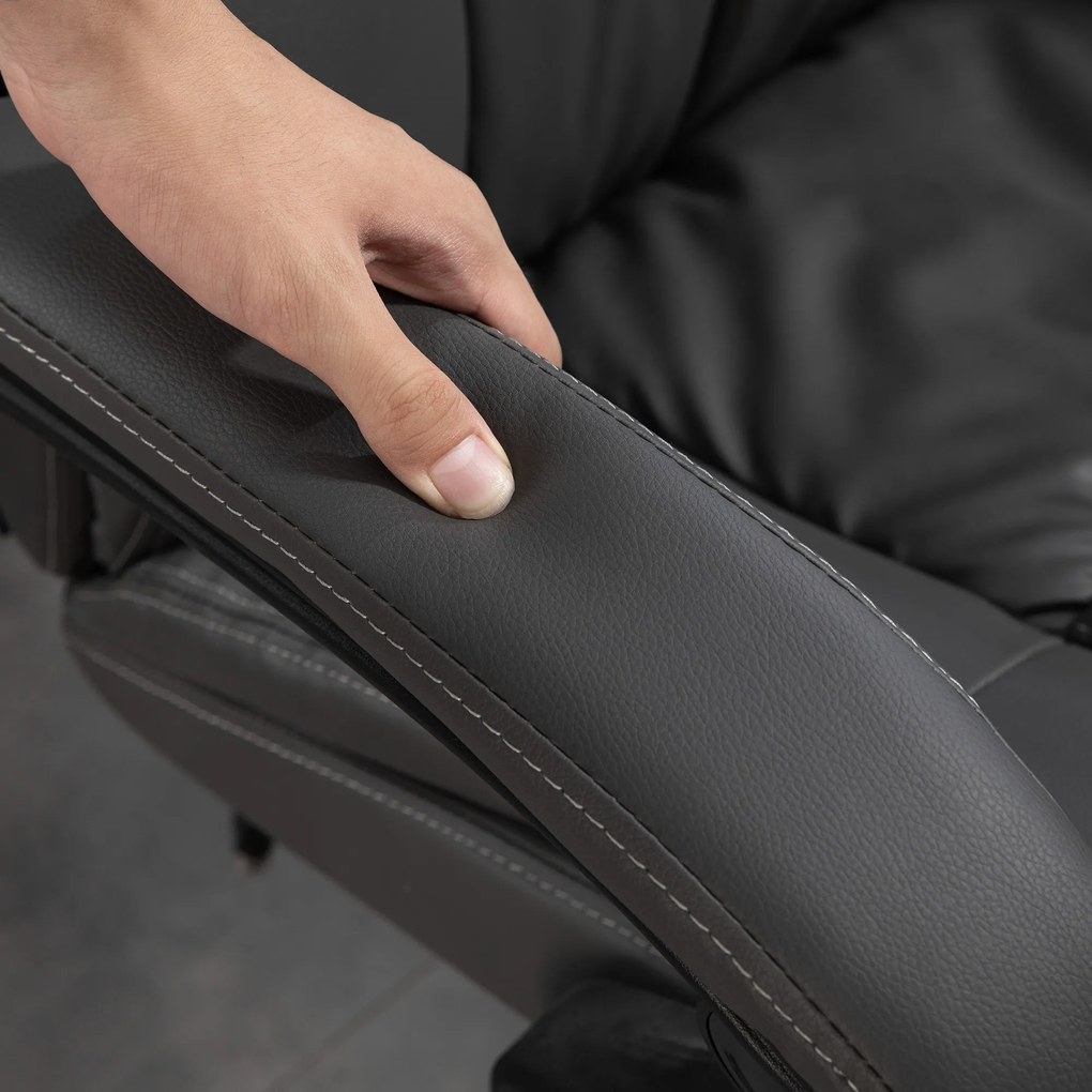 Kancelářská židle Vinsetto manažerská židle otočná židle zvedací s opěrkou hlavy ergonomická židle vibrační kancelářská židle s funkcí polohování mas…