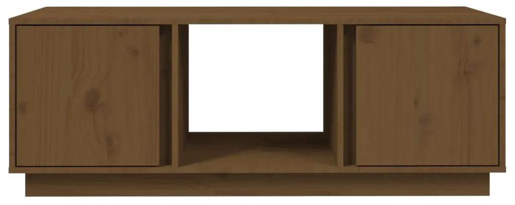Konferenční stolek medově hnědý 110x50x40 cm masivní borovice - Default Title