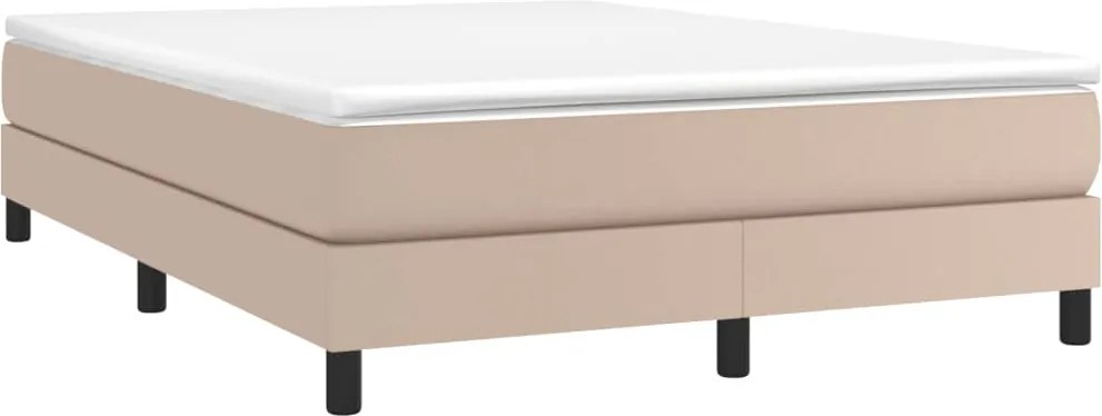 Rám postele s boxspringem cappuccino 140x200 cm umělá kůže 3120705